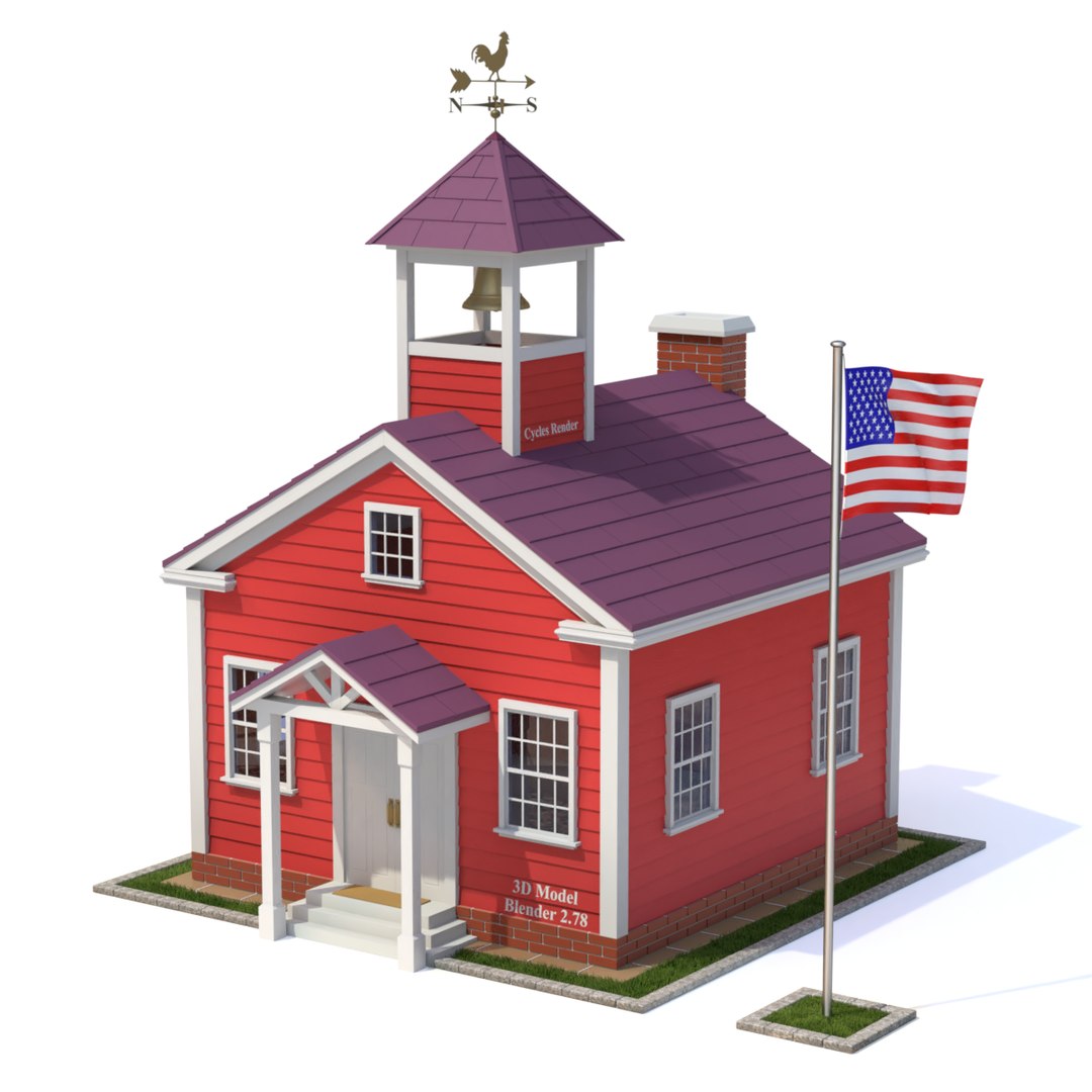 3D house school model - TurboSquid 1234728