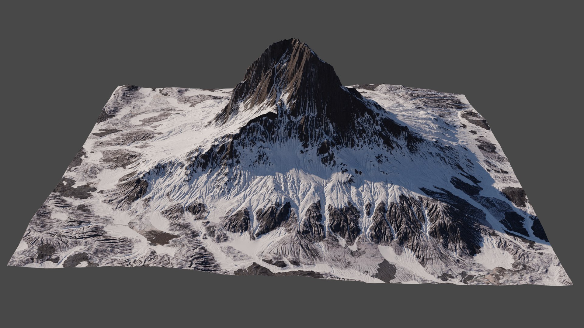 3D 8K Detailed Mountain Landscape model - TurboSquid 1807585