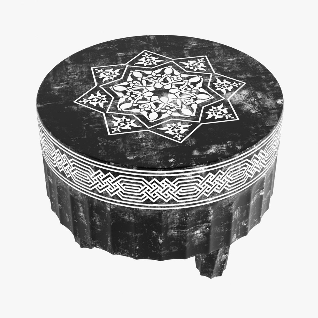 3D Table Morrocan Inspired Carved - TurboSquid 1211572