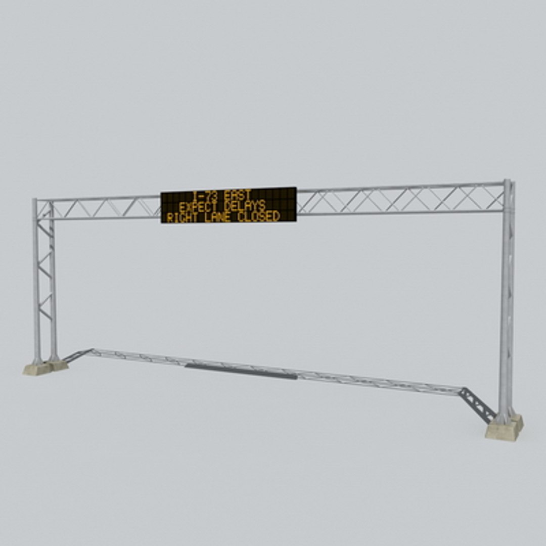 3d Traffic Billboard Signs Model