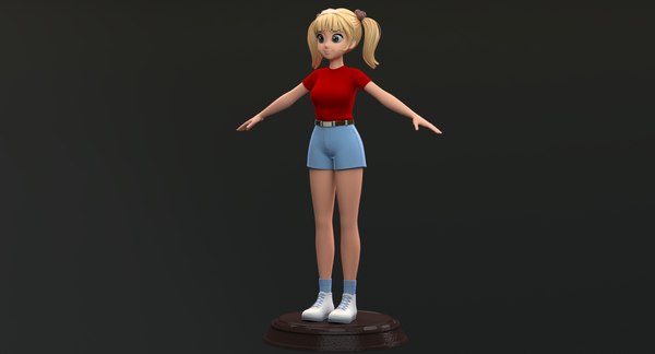Anime girl 3D model - TurboSquid 1414896