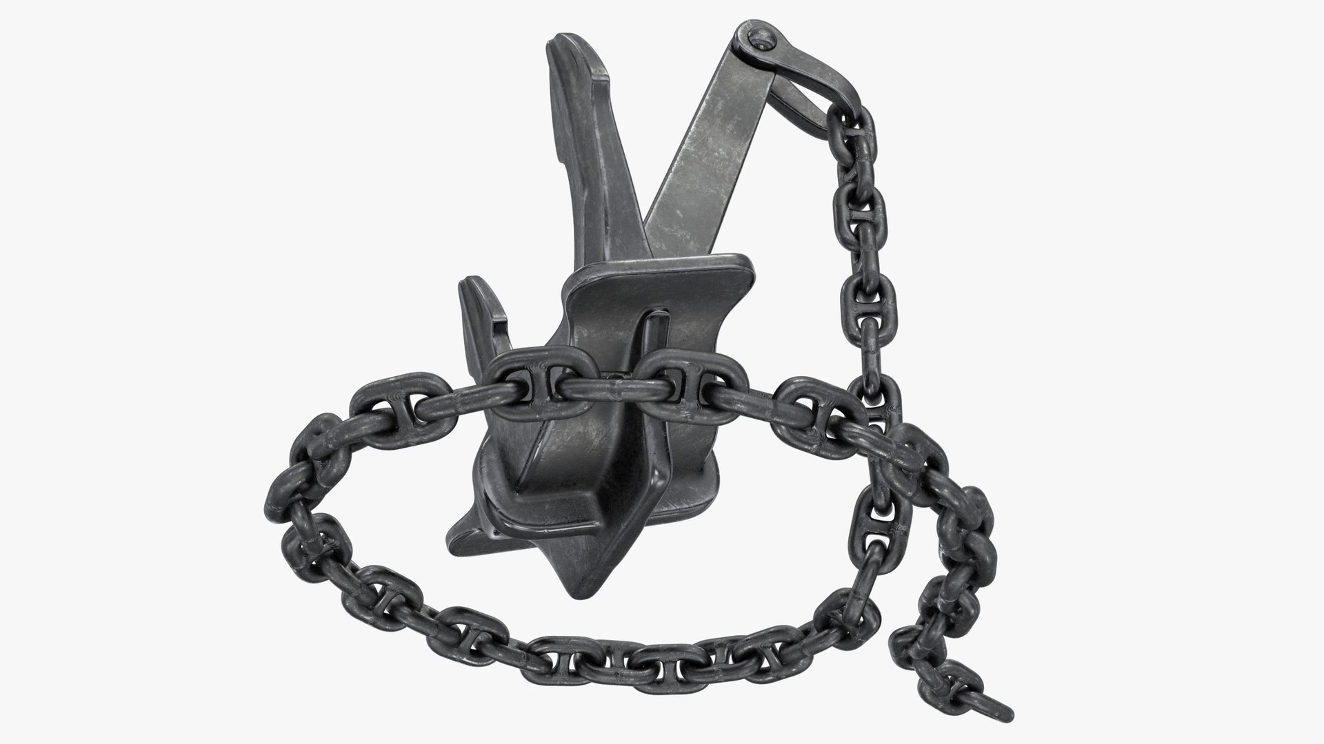 3D Anchor With Chain Segment V1 - TurboSquid 2060438