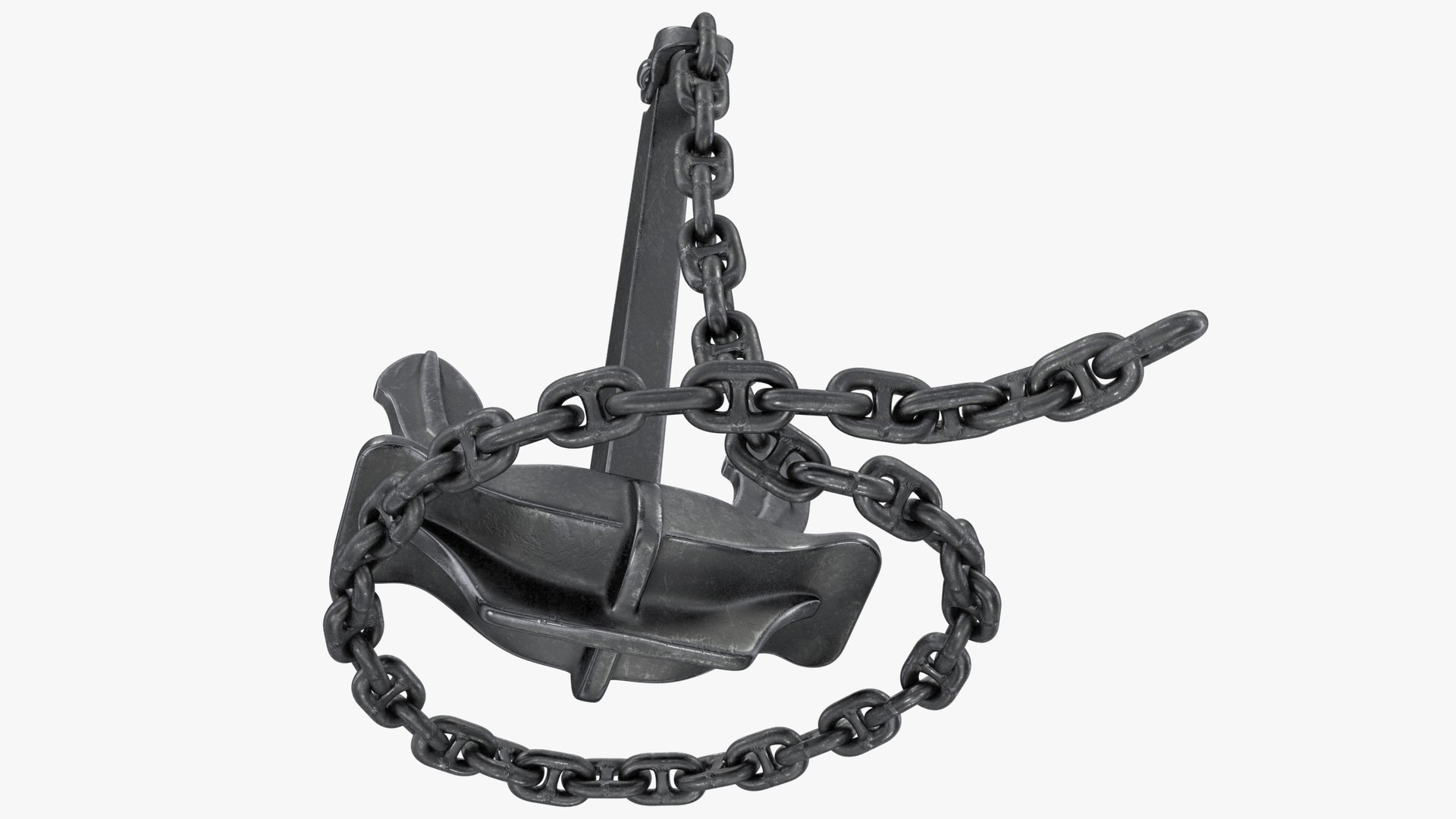 3D Anchor With Chain Segment V1 - TurboSquid 2060438