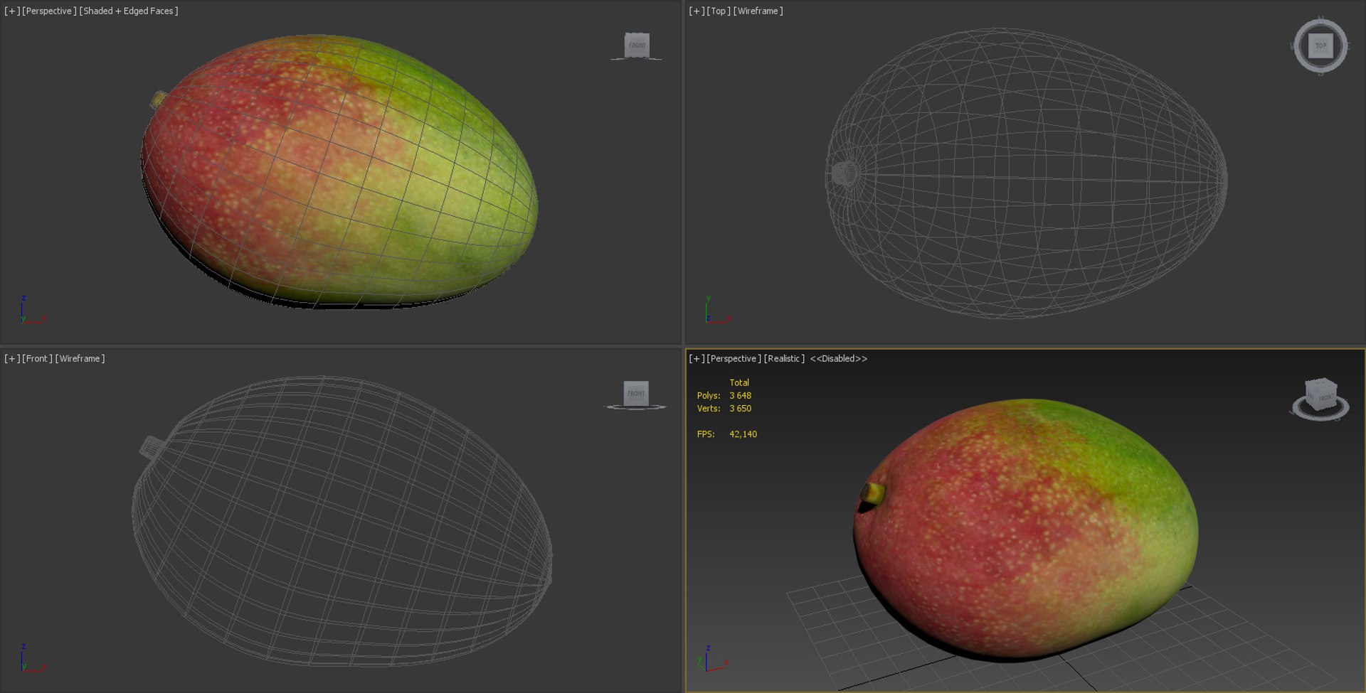 3d Realistic Mango