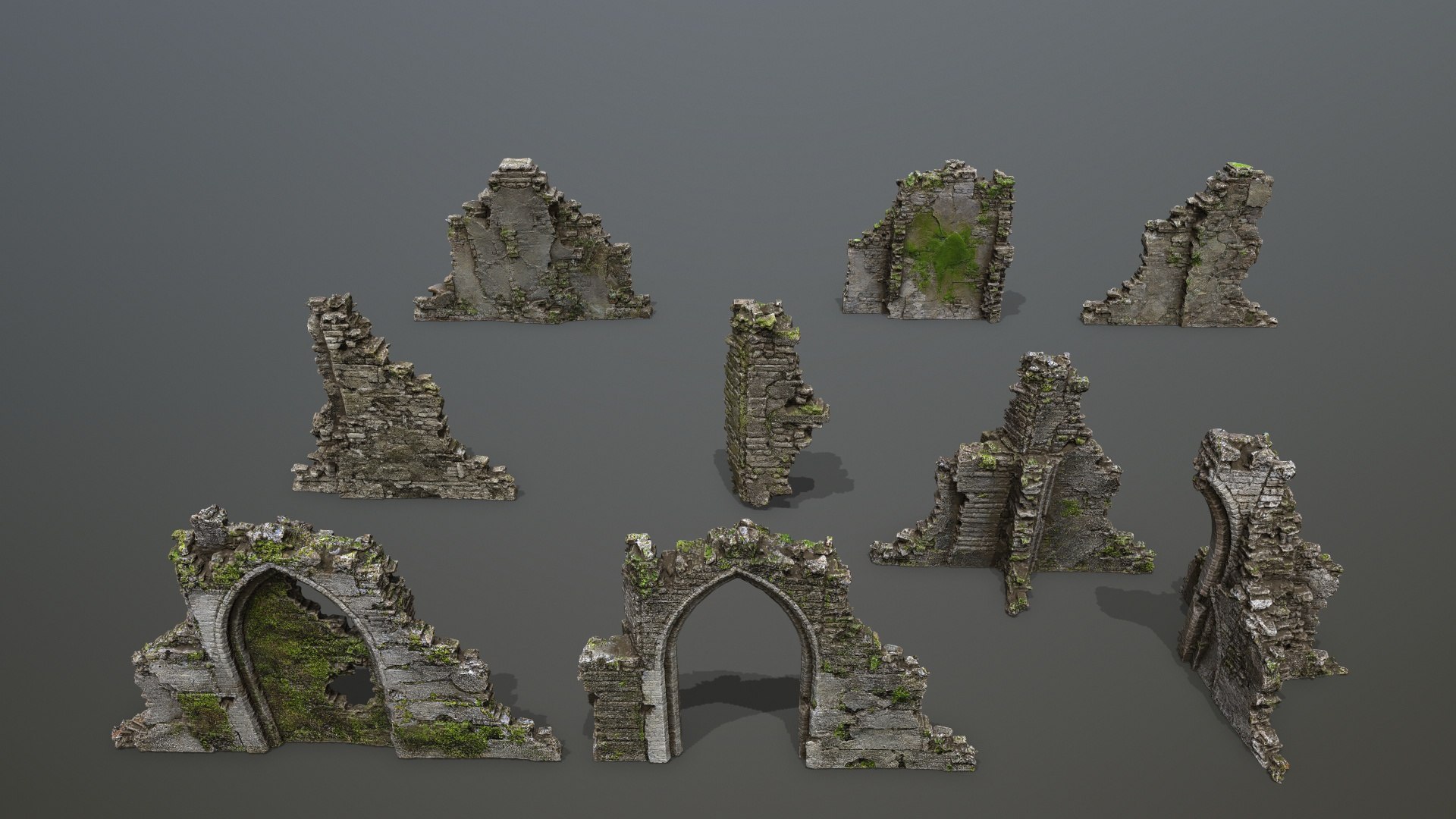 3D Ruin Gate Model - TurboSquid 2340334