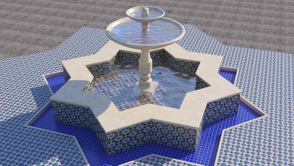 modèle 3D de Fontaine marocaine traditionnelle - TurboSquid 1396696