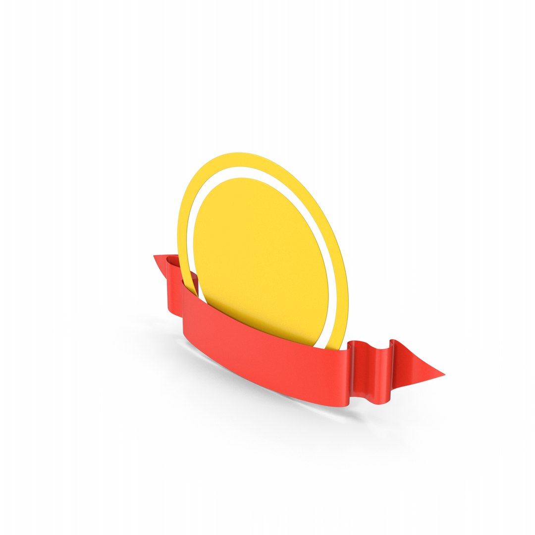 3D Model Yellow Label And Banner - TurboSquid 2192251