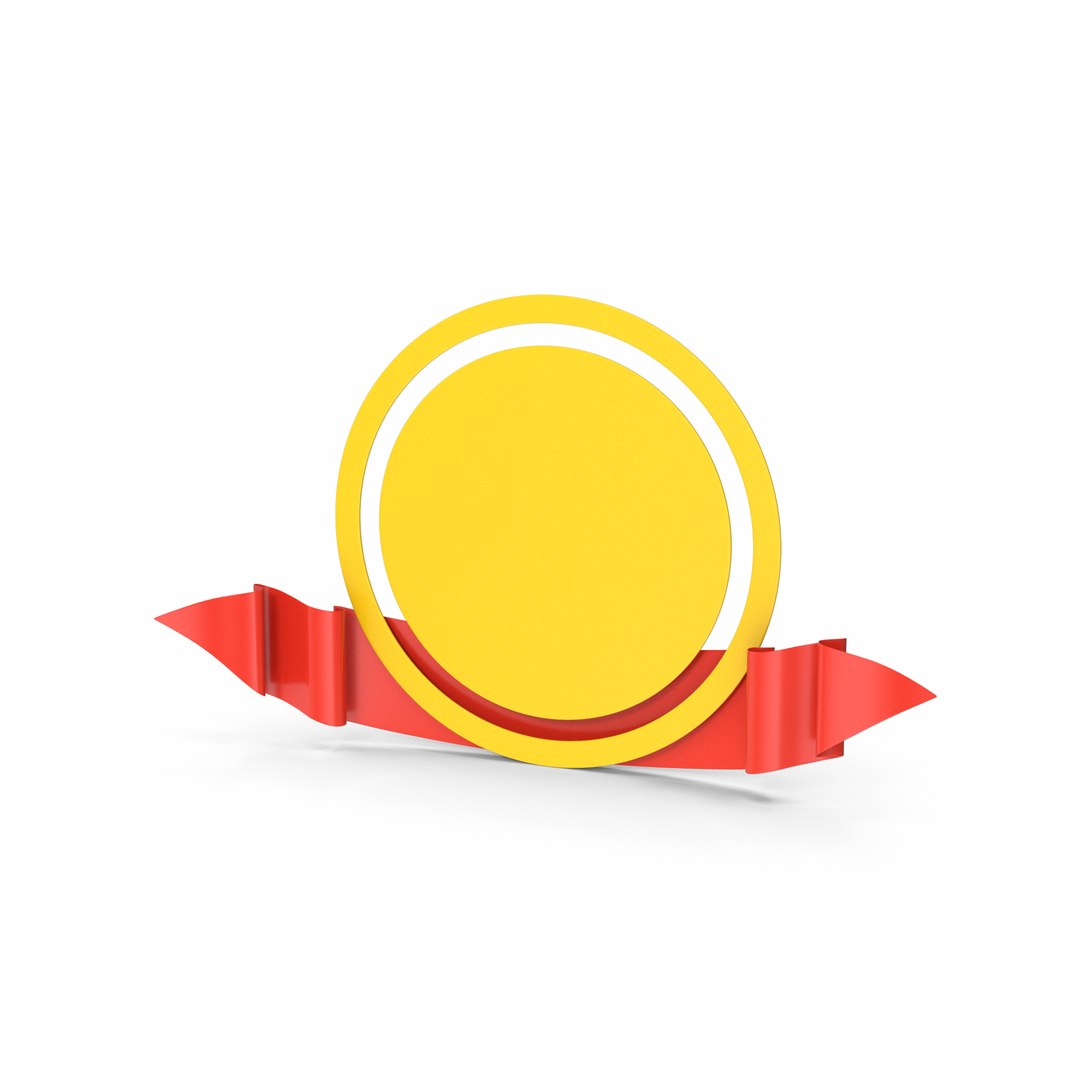 3D Model Yellow Label And Banner - TurboSquid 2192251