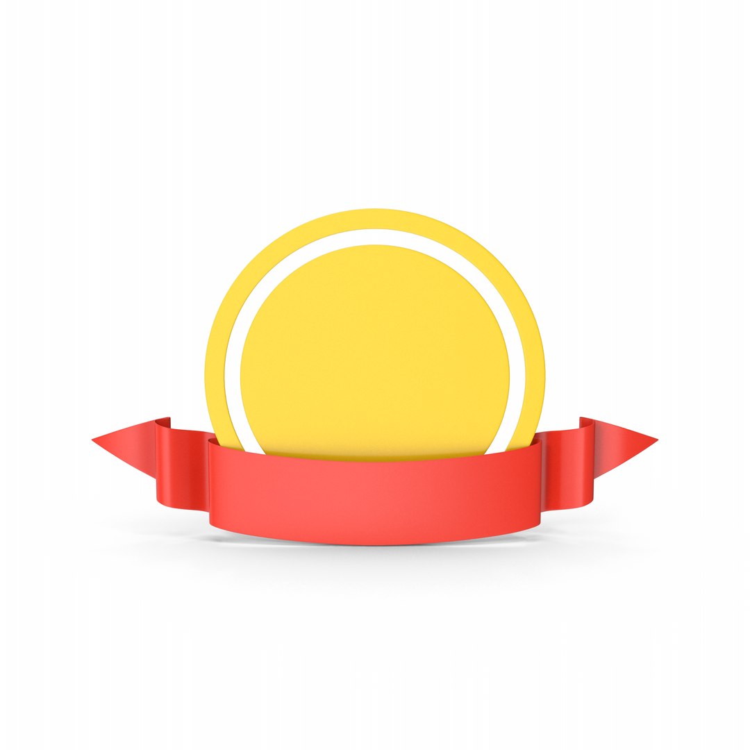 3D Model Yellow Label And Banner - TurboSquid 2192251