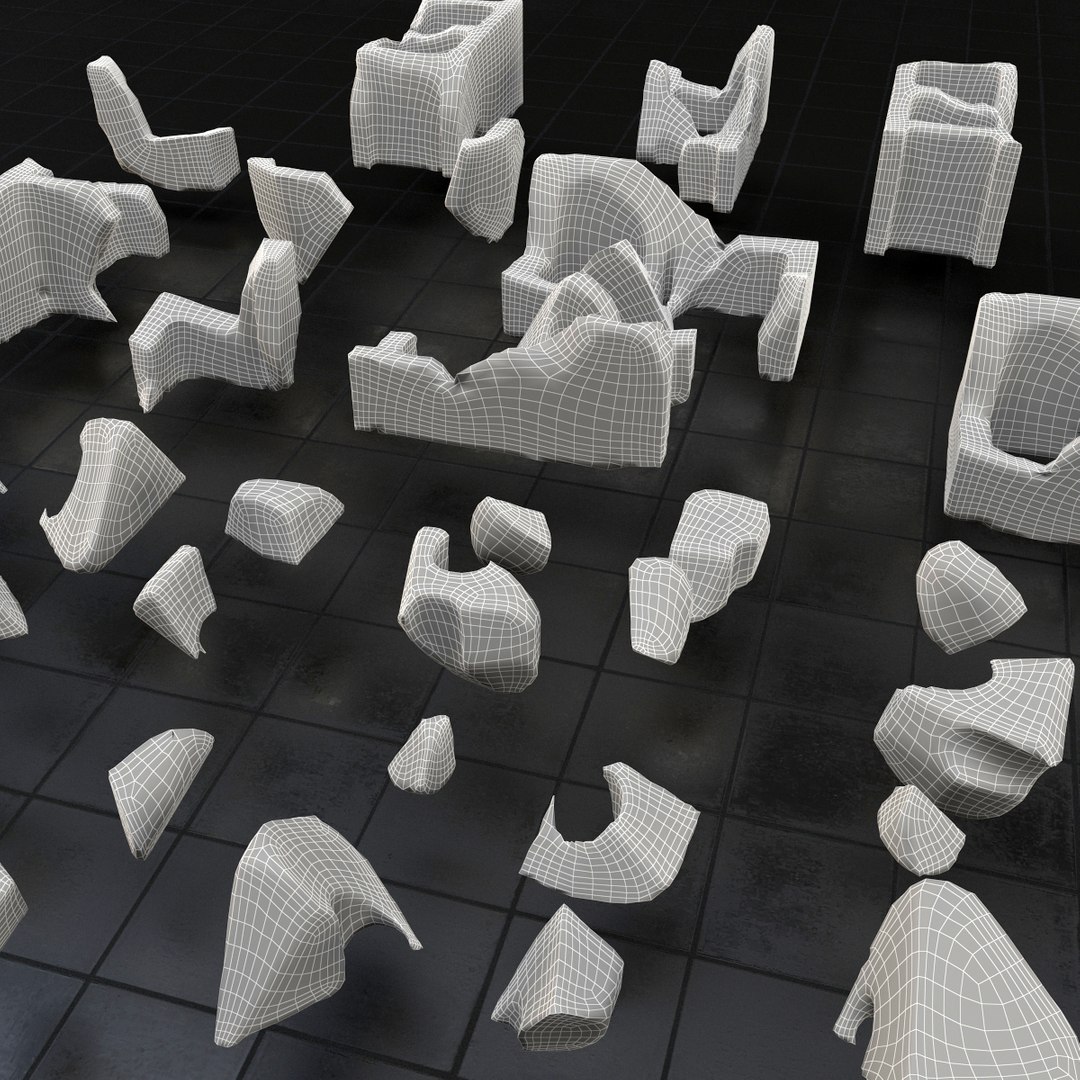 3d stone cliff model