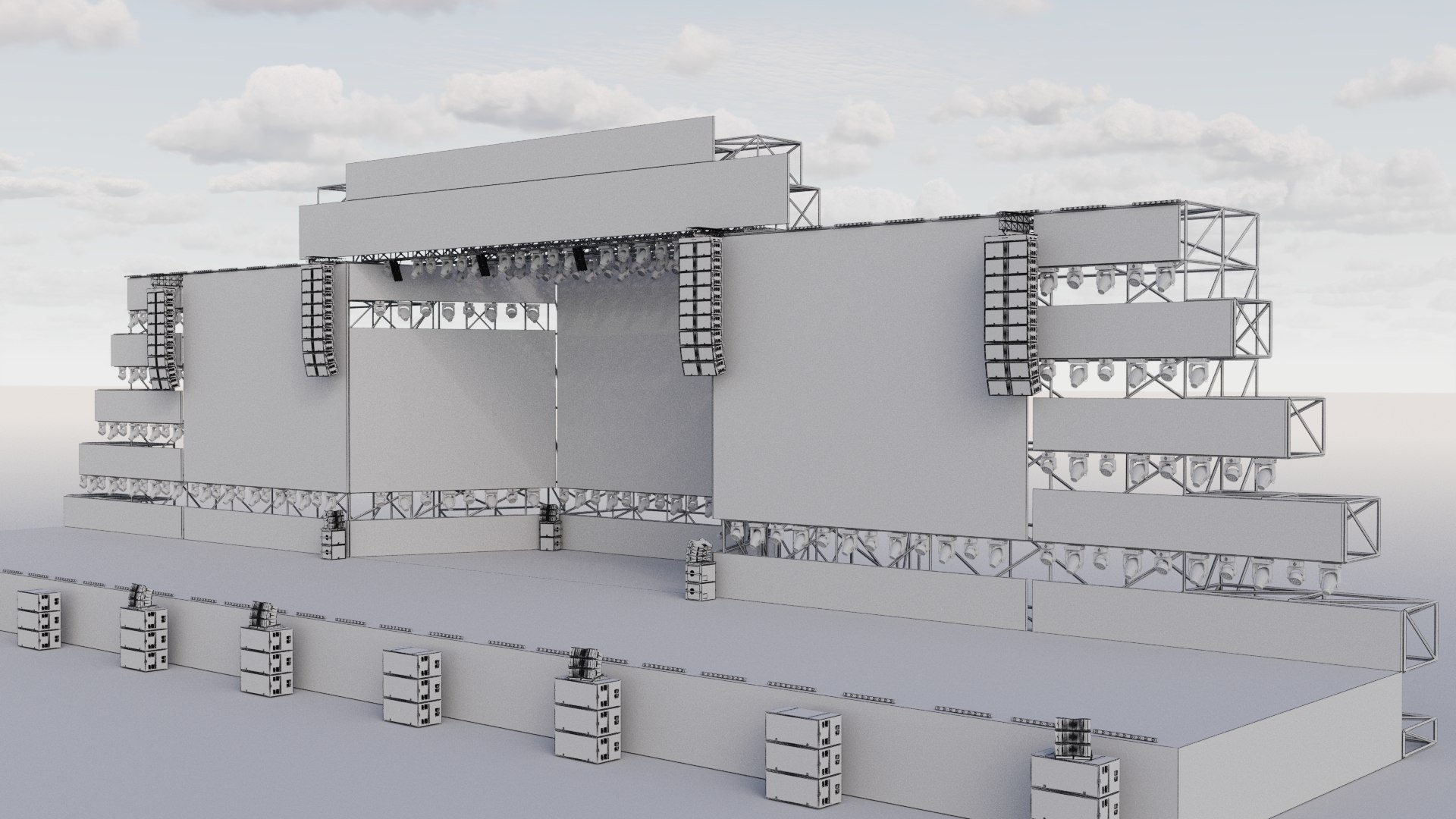 Grand Concert Stage Design Detailed 3D - TurboSquid 2237971