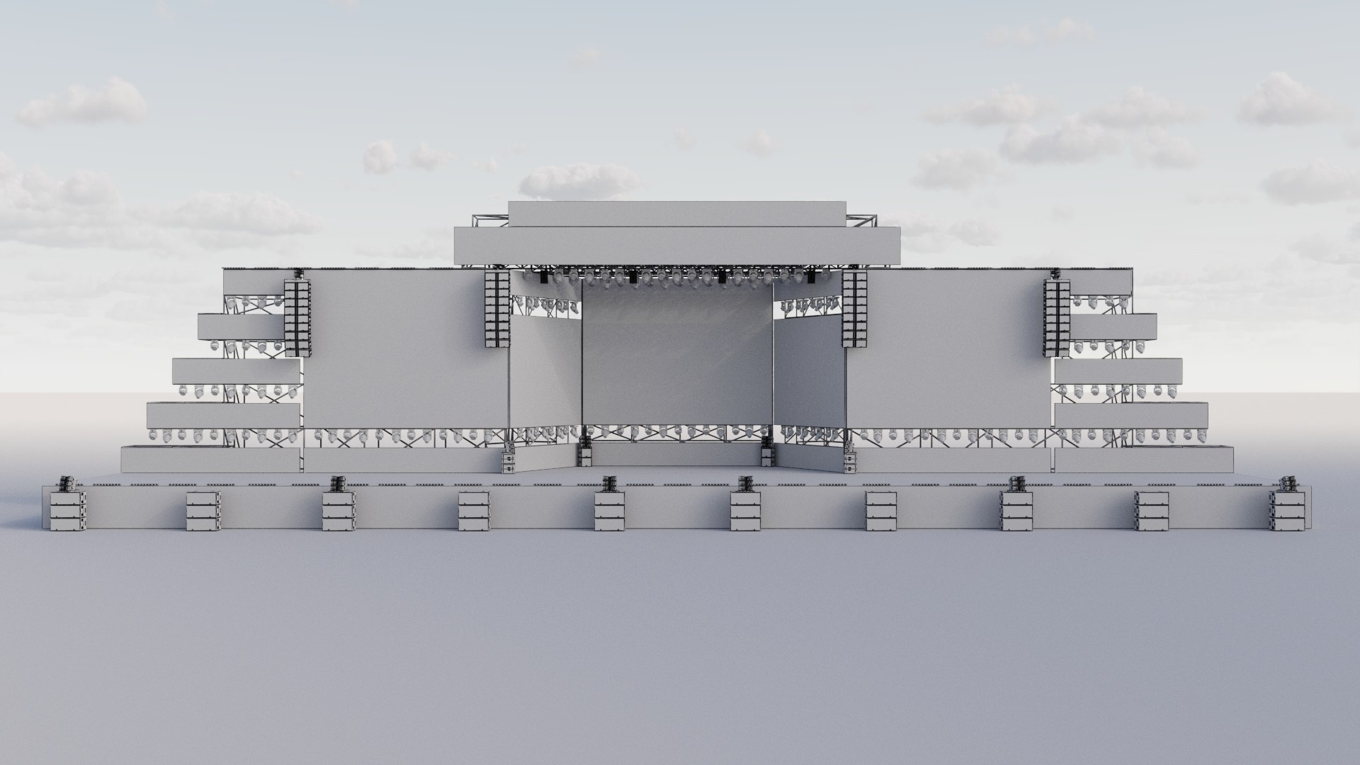 Grand Concert Stage Design Detailed 3D - TurboSquid 2237971