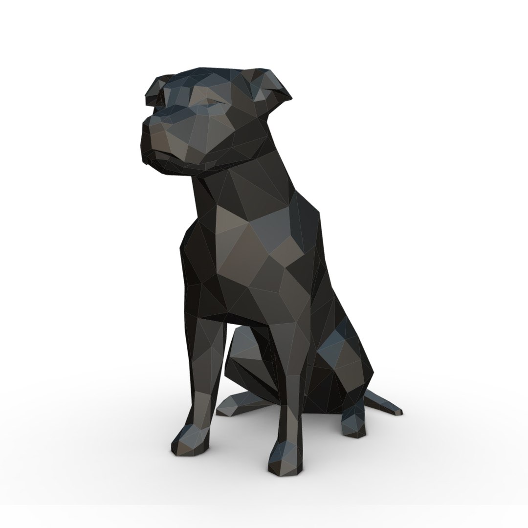 3D Model American Staffordshire Terrier Figure - TurboSquid 1835311