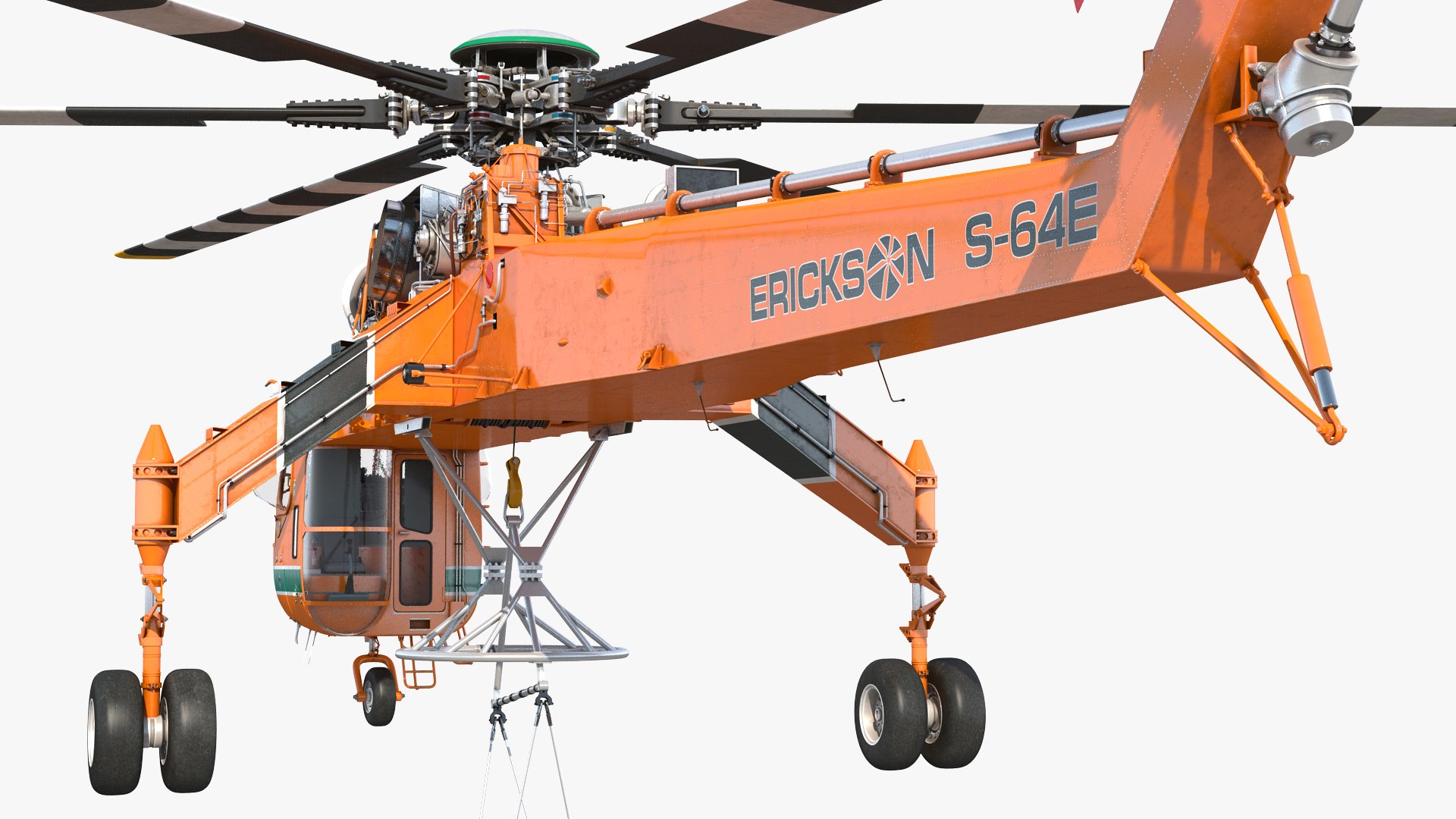 Heavy-lift Sikorsky S-64 Skycrane Helicopter Model - TurboSquid 1485100