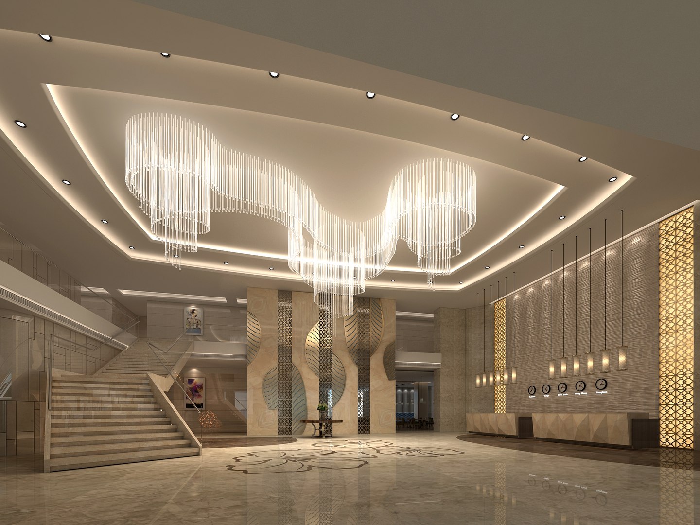 modelo 3d Hotel Lobby Scene 06 - TurboSquid 2033902