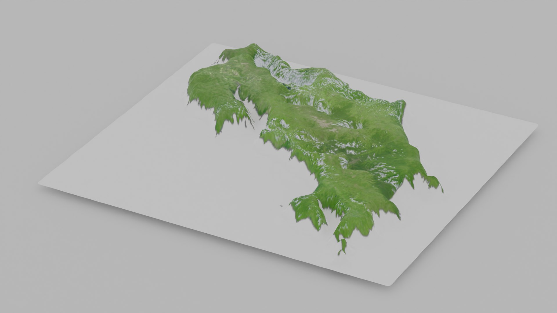 3D Model Costa Rica Map Country - TurboSquid 2075780