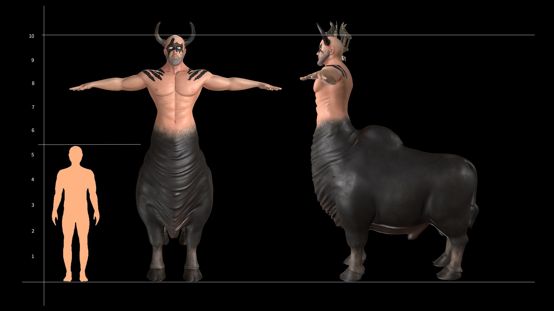 3D Minotaur Giant Creature Gaming Character Low-poly 3D Model Model ...