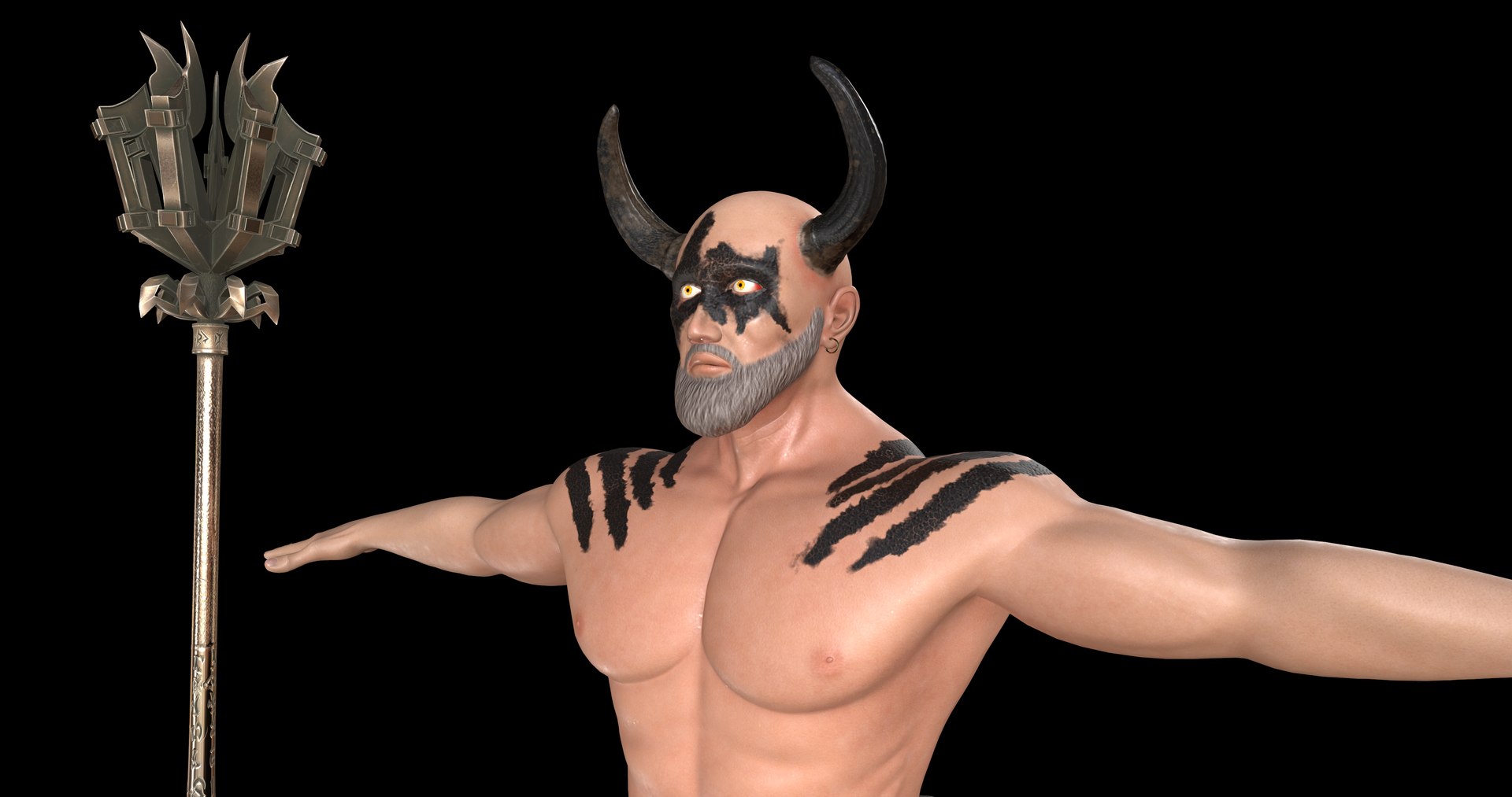 3D Minotaur Giant Creature Gaming Character Low-poly 3D Model Model ...