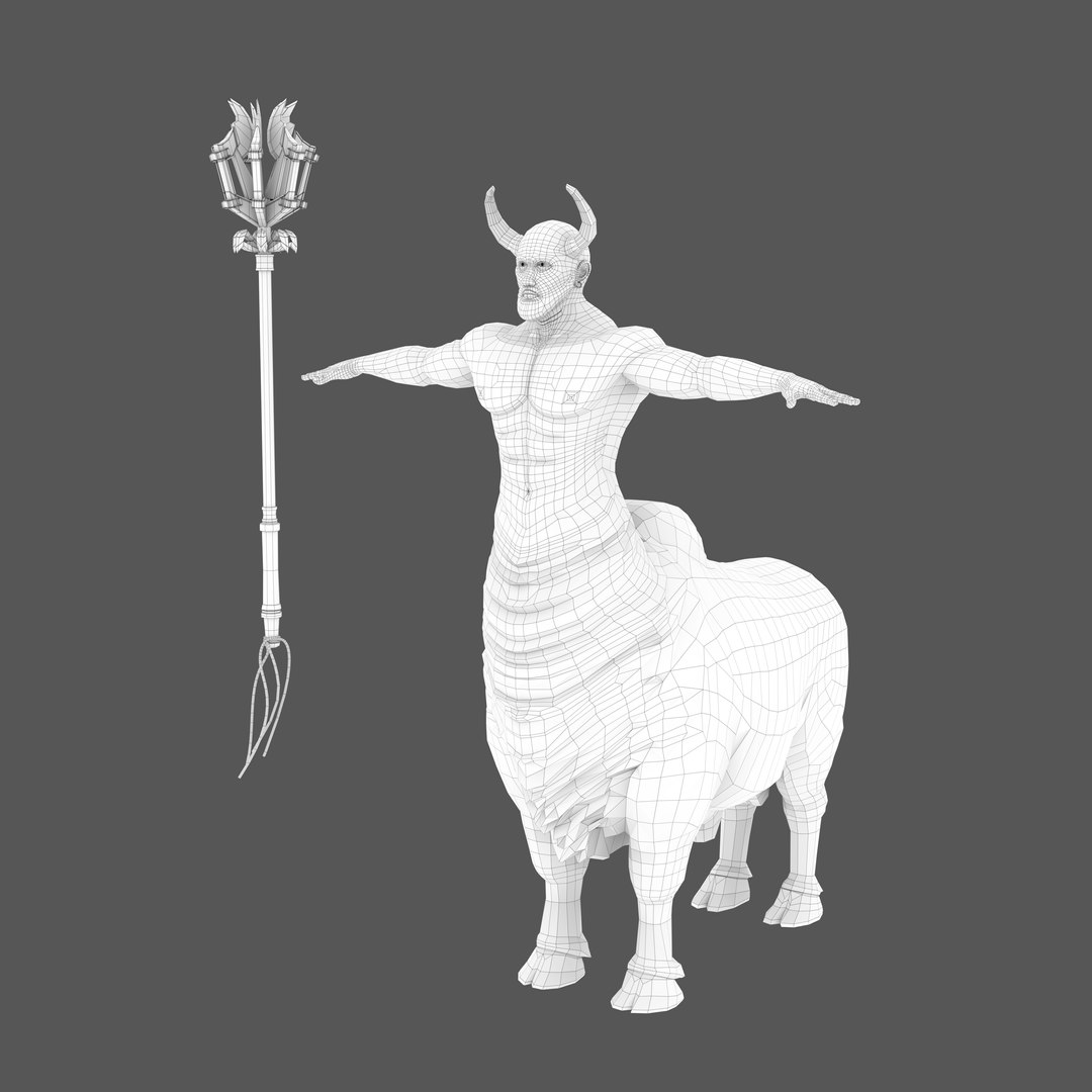 3D Minotaur Giant Creature Gaming Character Low-poly 3D Model Model ...