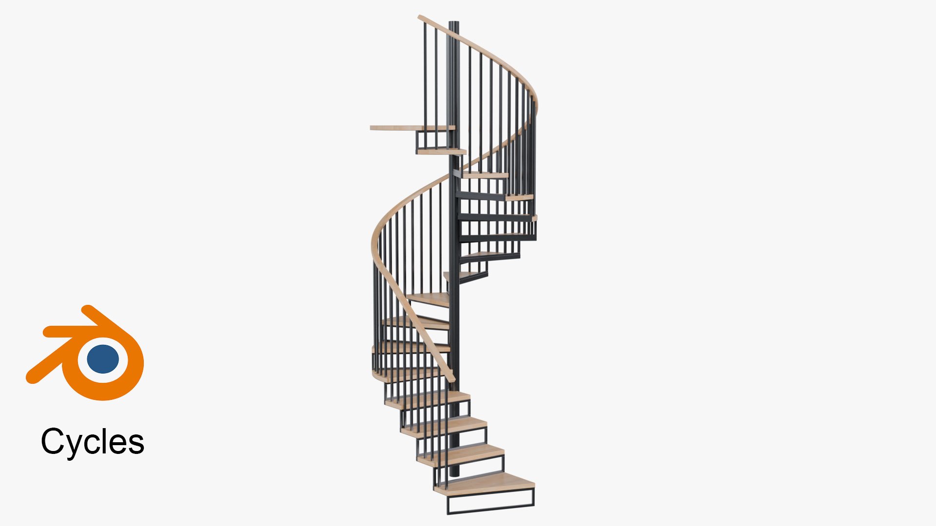 Spiral stairs 3D model - TurboSquid 2153456