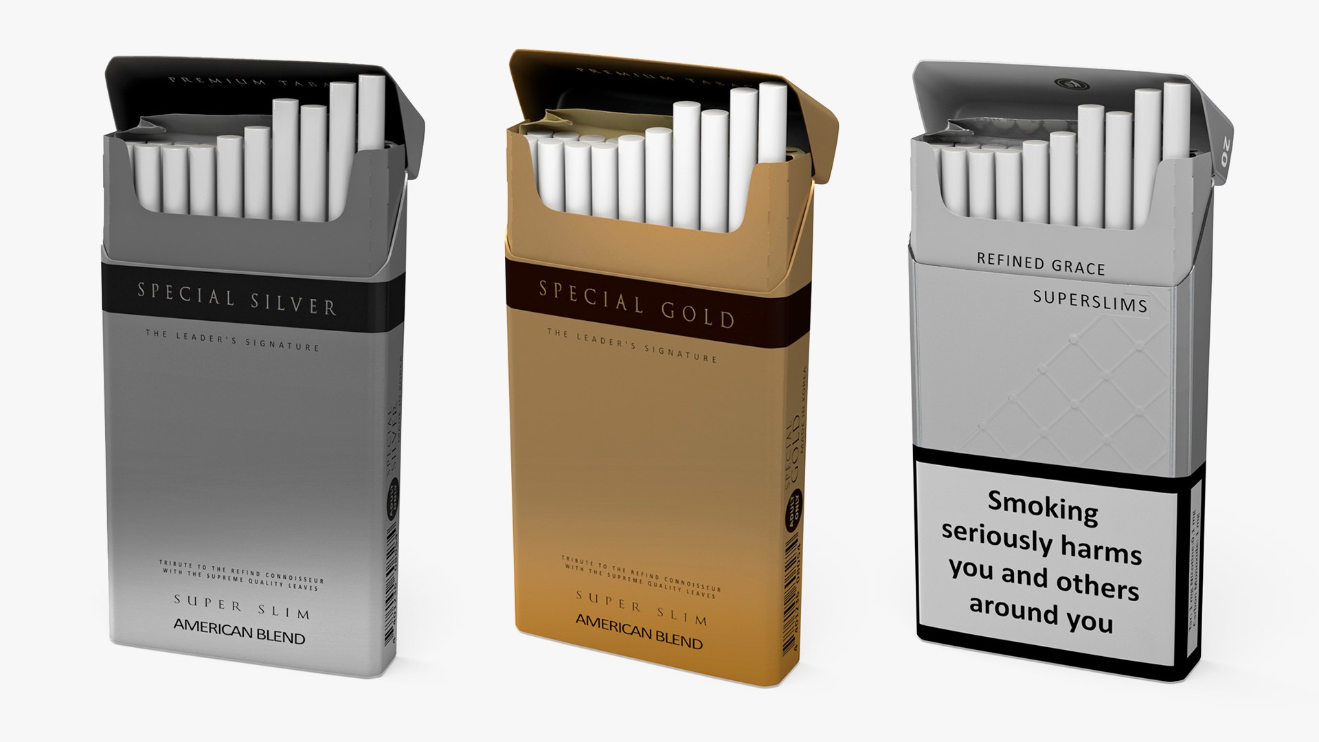 3D Packs Of Cigarettes Collection - TurboSquid 2299535