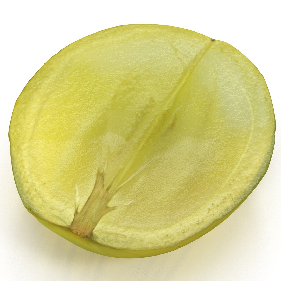 3d Max Green Grape Cross Section