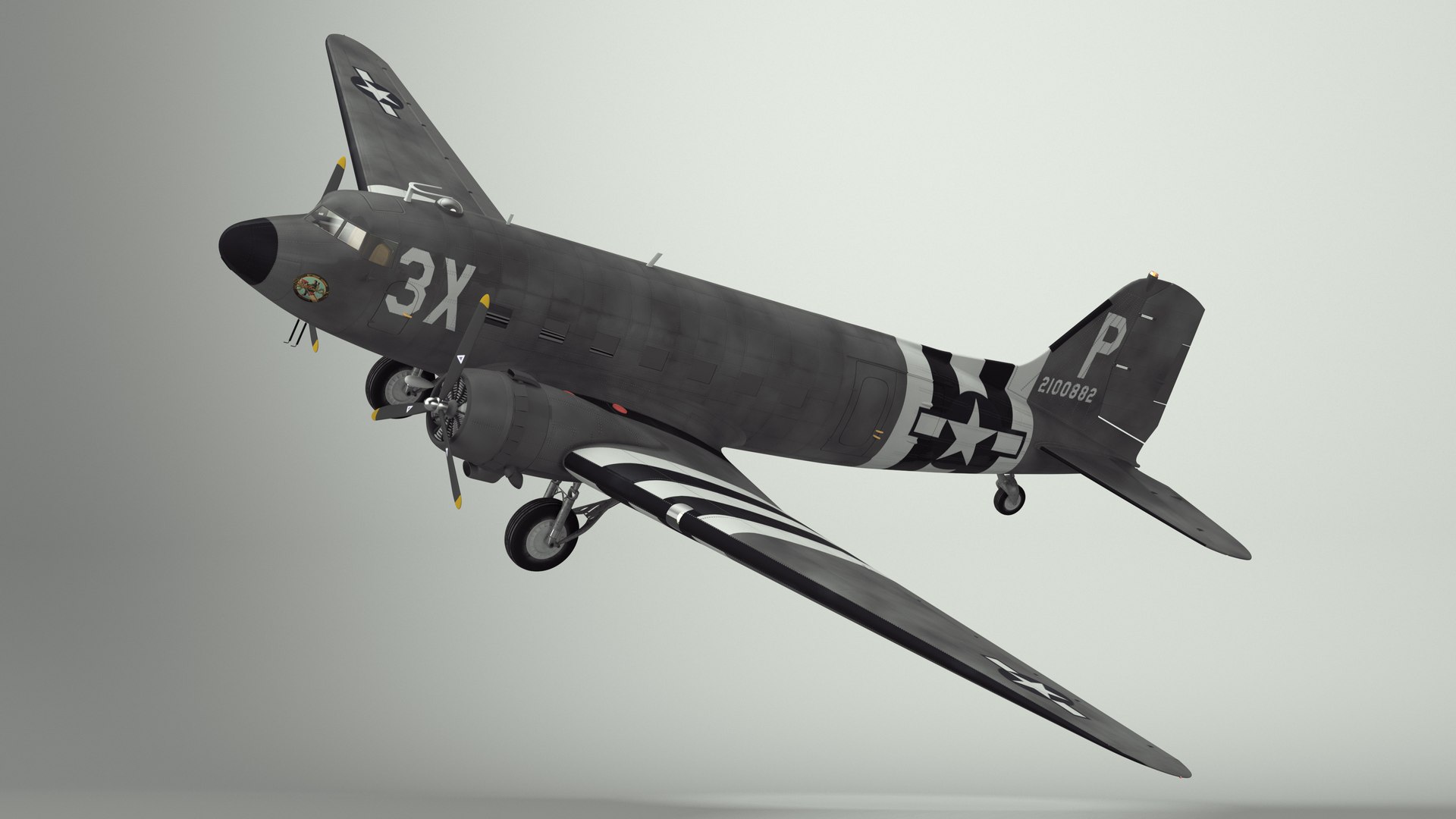 WWII Douglas C-47 Skytrain Model - TurboSquid 2221227
