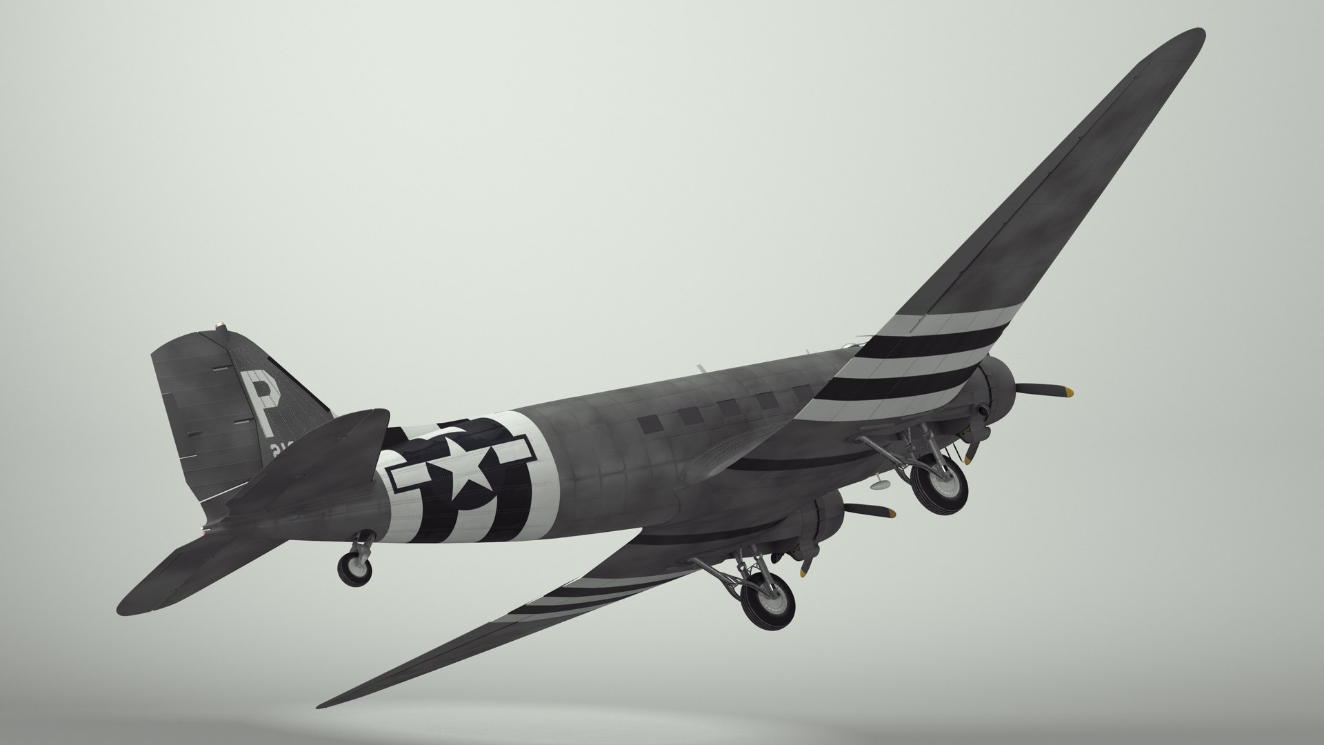 WWII Douglas C-47 Skytrain Model - TurboSquid 2221227