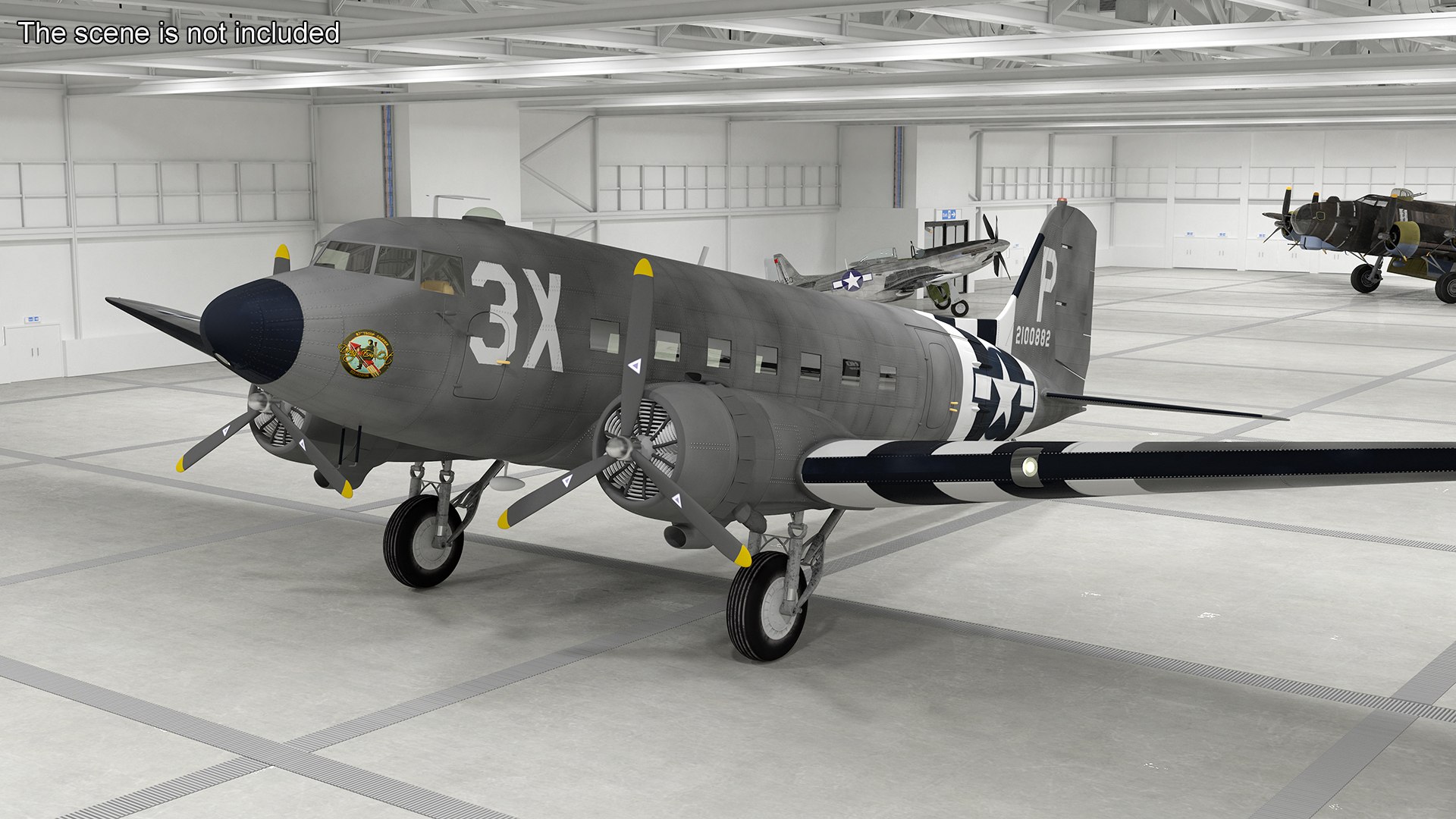 WWII Douglas C-47 Skytrain Model - TurboSquid 2221227