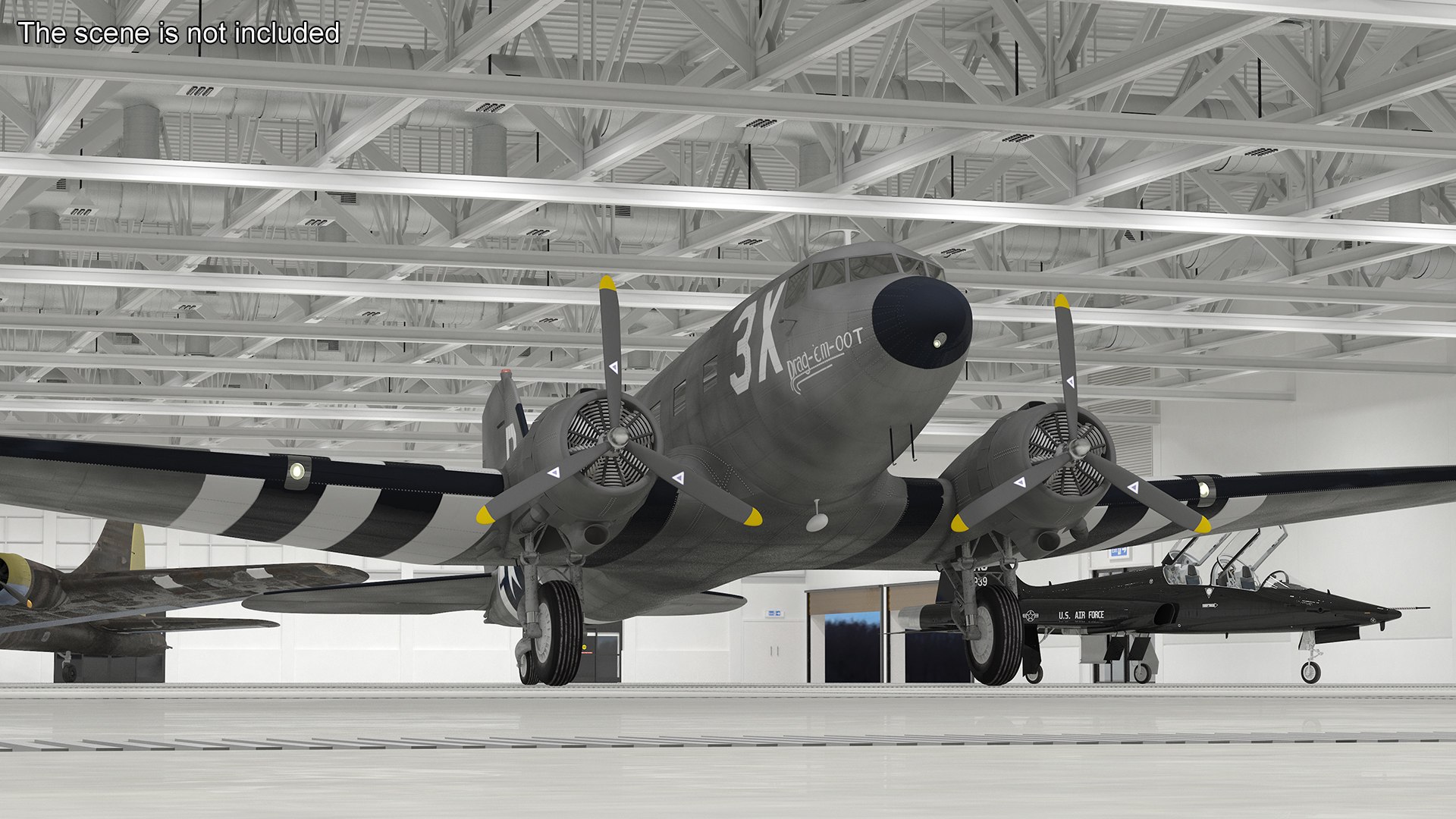 WWII Douglas C-47 Skytrain Model - TurboSquid 2221227