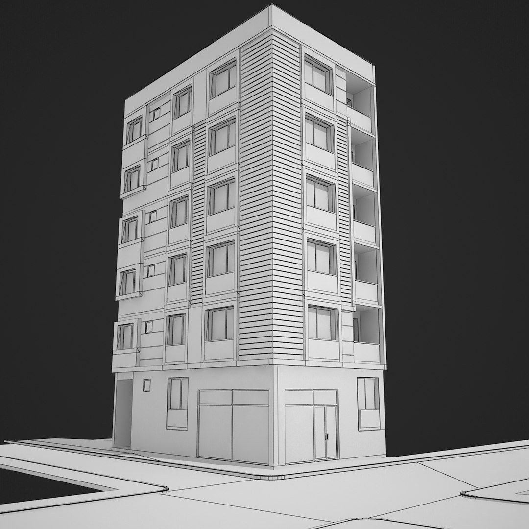 Apartment Building 3D Model - TurboSquid 1200928