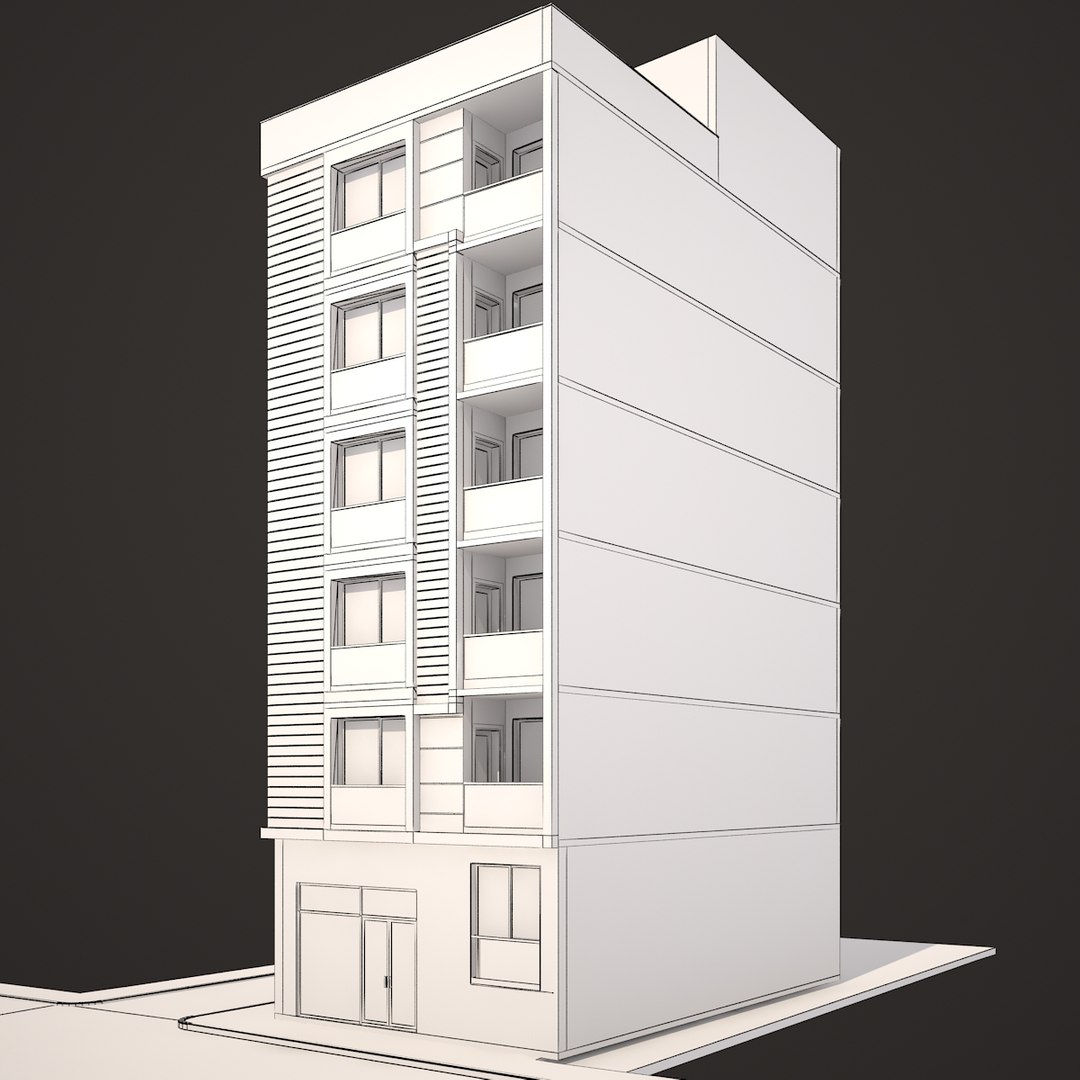 Apartment Building 3D Model - TurboSquid 1200928