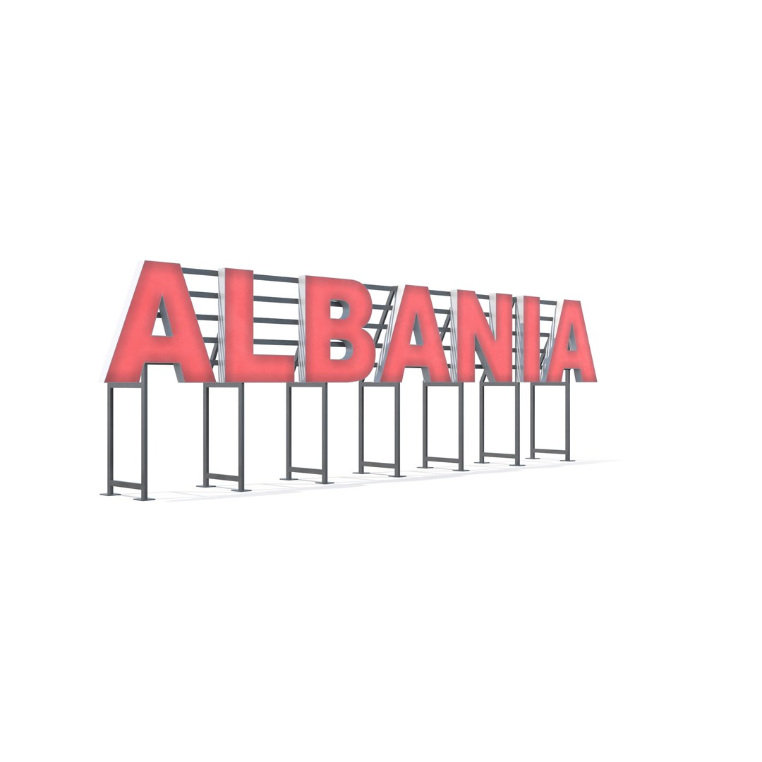 3D Country Sign Albania - TurboSquid 1802104