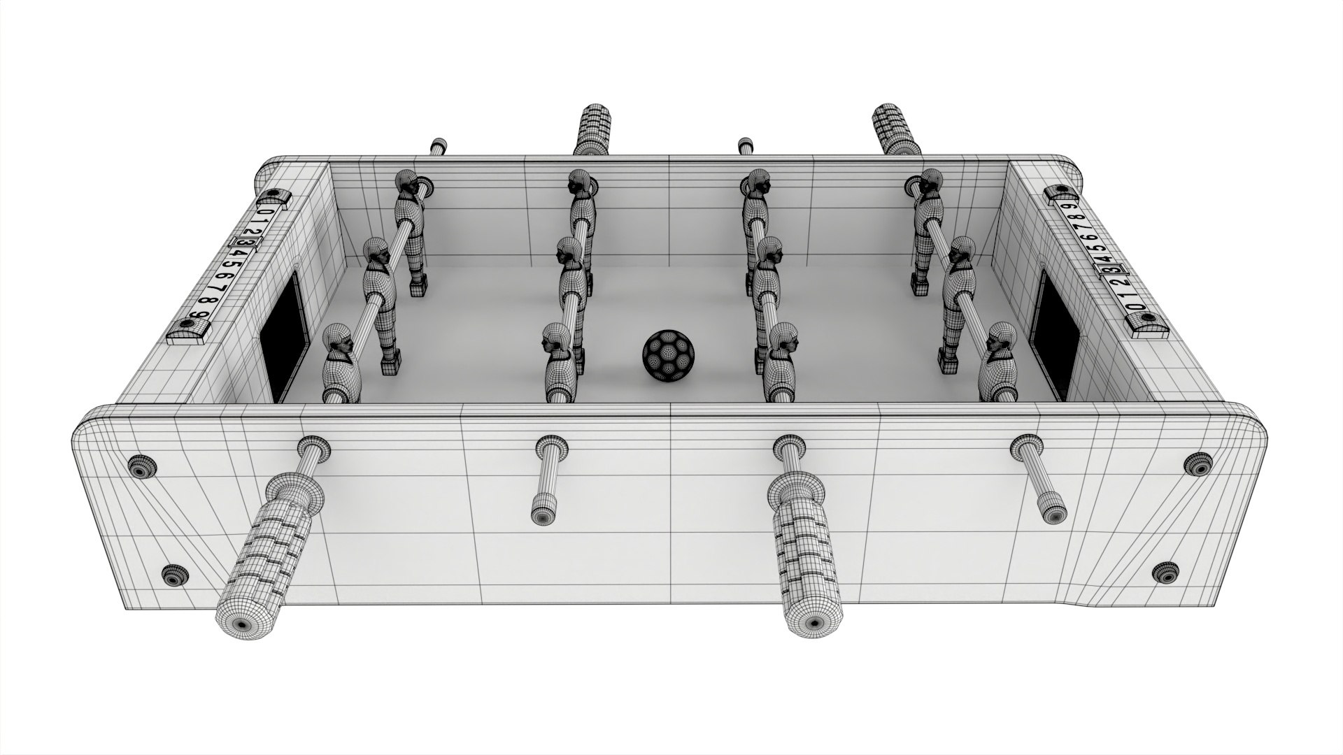 3D model Football Table Game Wooden - TurboSquid 2166656