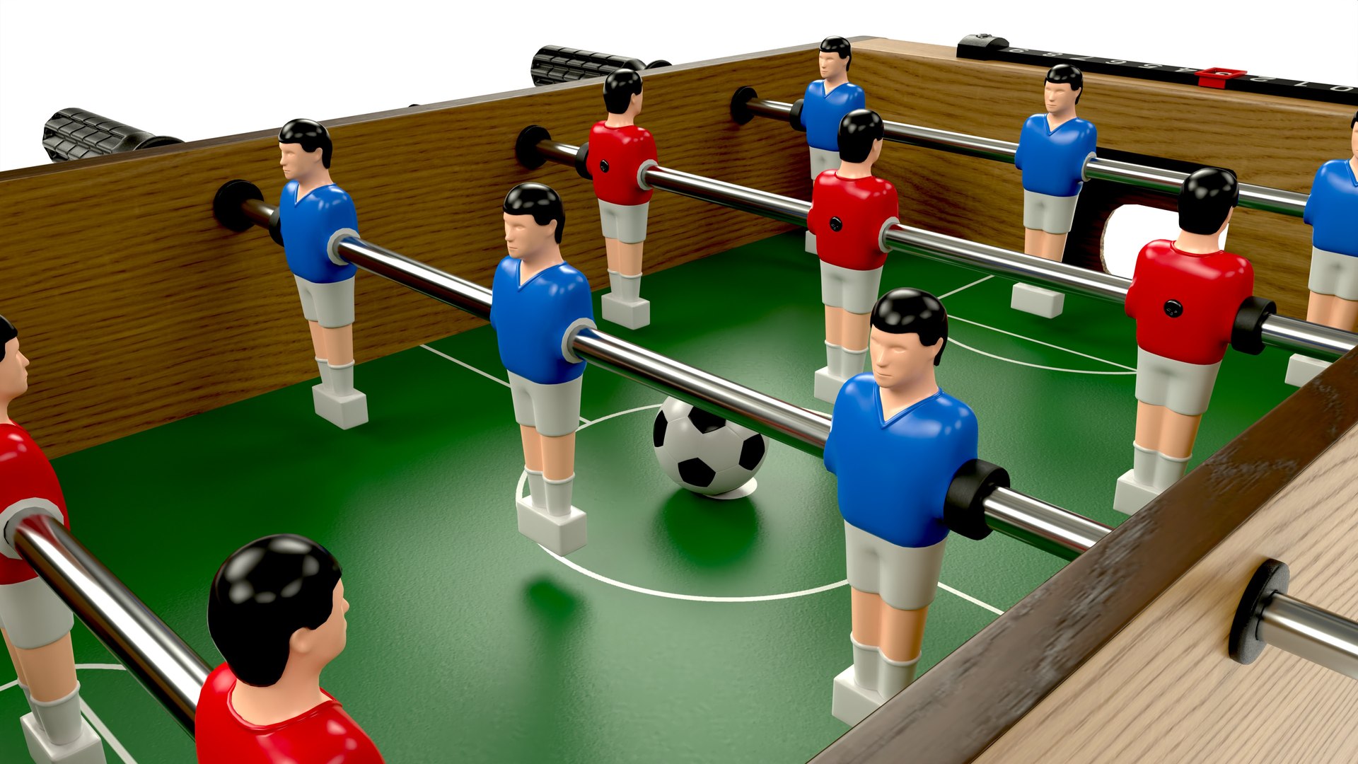3D model Football Table Game Wooden - TurboSquid 2166656