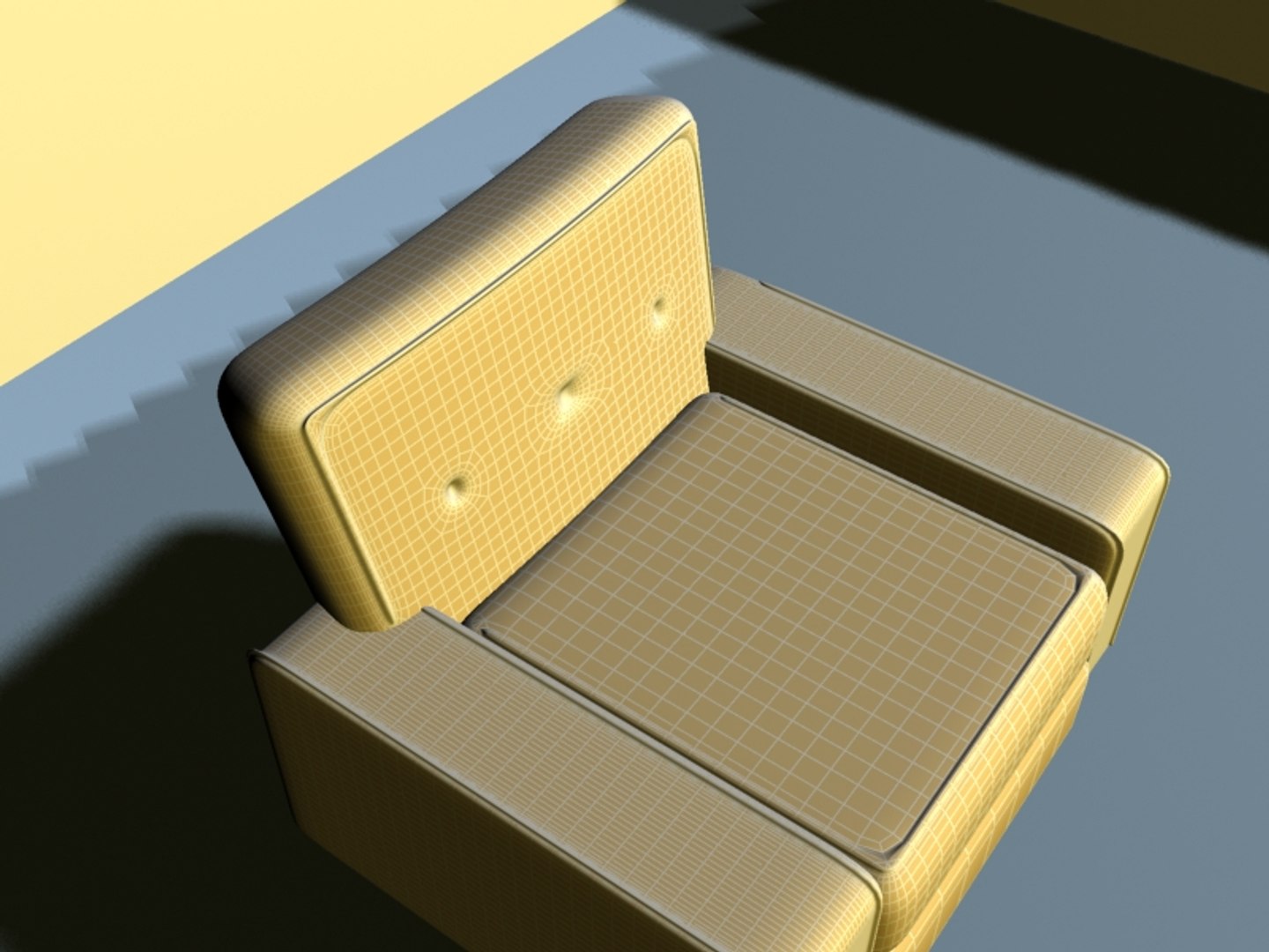 high-detailed sofa 3d model
