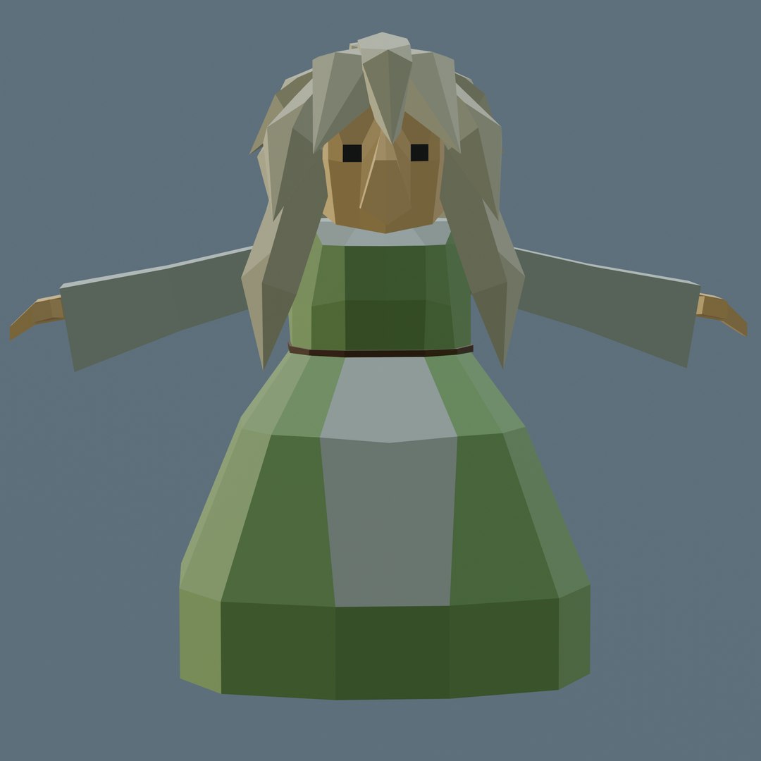 3D Low Poly Style Witch - TurboSquid 2201557