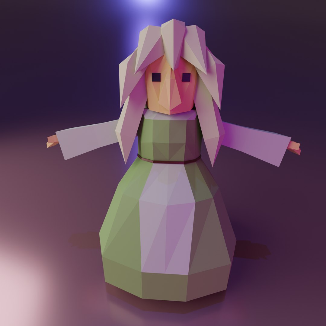 3D Low Poly Style Witch - TurboSquid 2201557