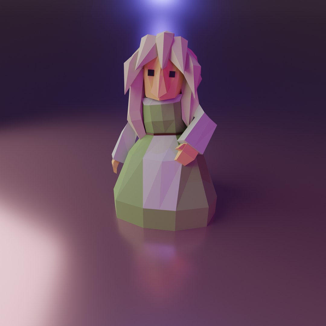 3D Low Poly Style Witch - TurboSquid 2201557