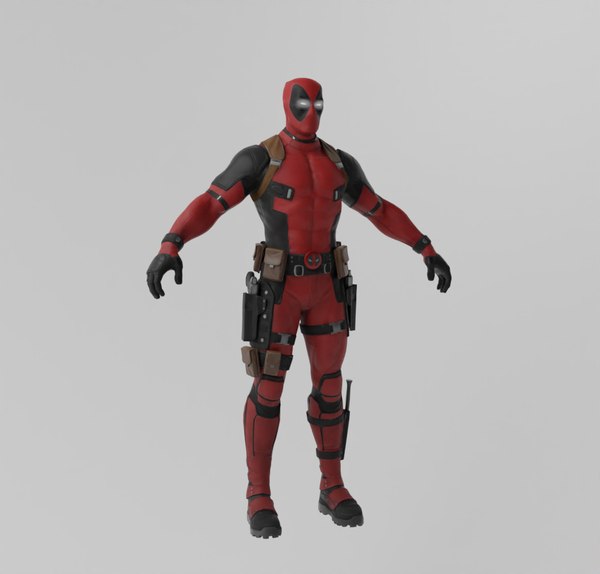 3D model Deadpool Lowpoly Rigged - TurboSquid 2034138