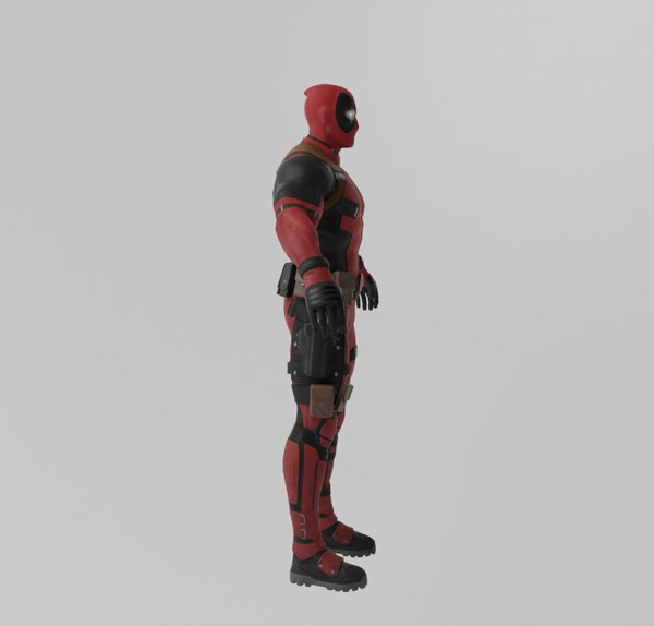 3D model Deadpool Lowpoly Rigged - TurboSquid 2034138