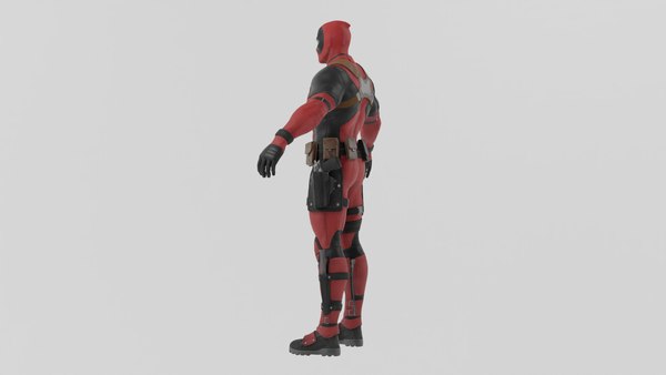 3D model Deadpool Lowpoly Rigged - TurboSquid 2034138