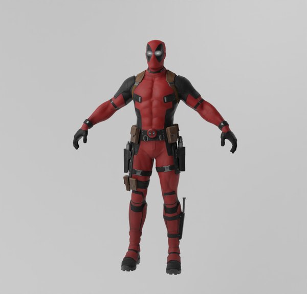 3D model Deadpool Lowpoly Rigged - TurboSquid 2034138