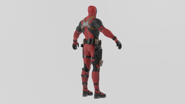 3D model Deadpool Lowpoly Rigged - TurboSquid 2034138