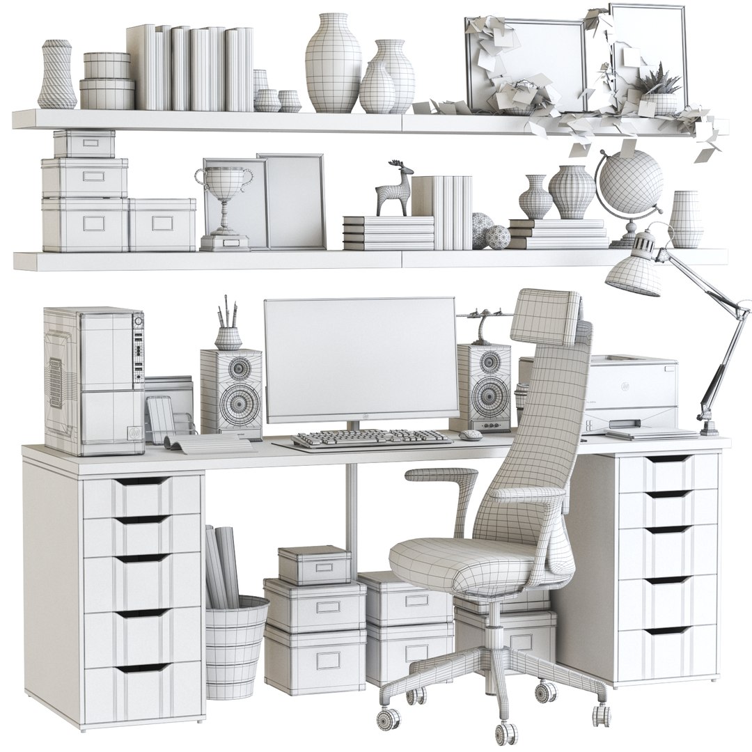 3D IKEA Office Workplace 72 - TurboSquid 1764311