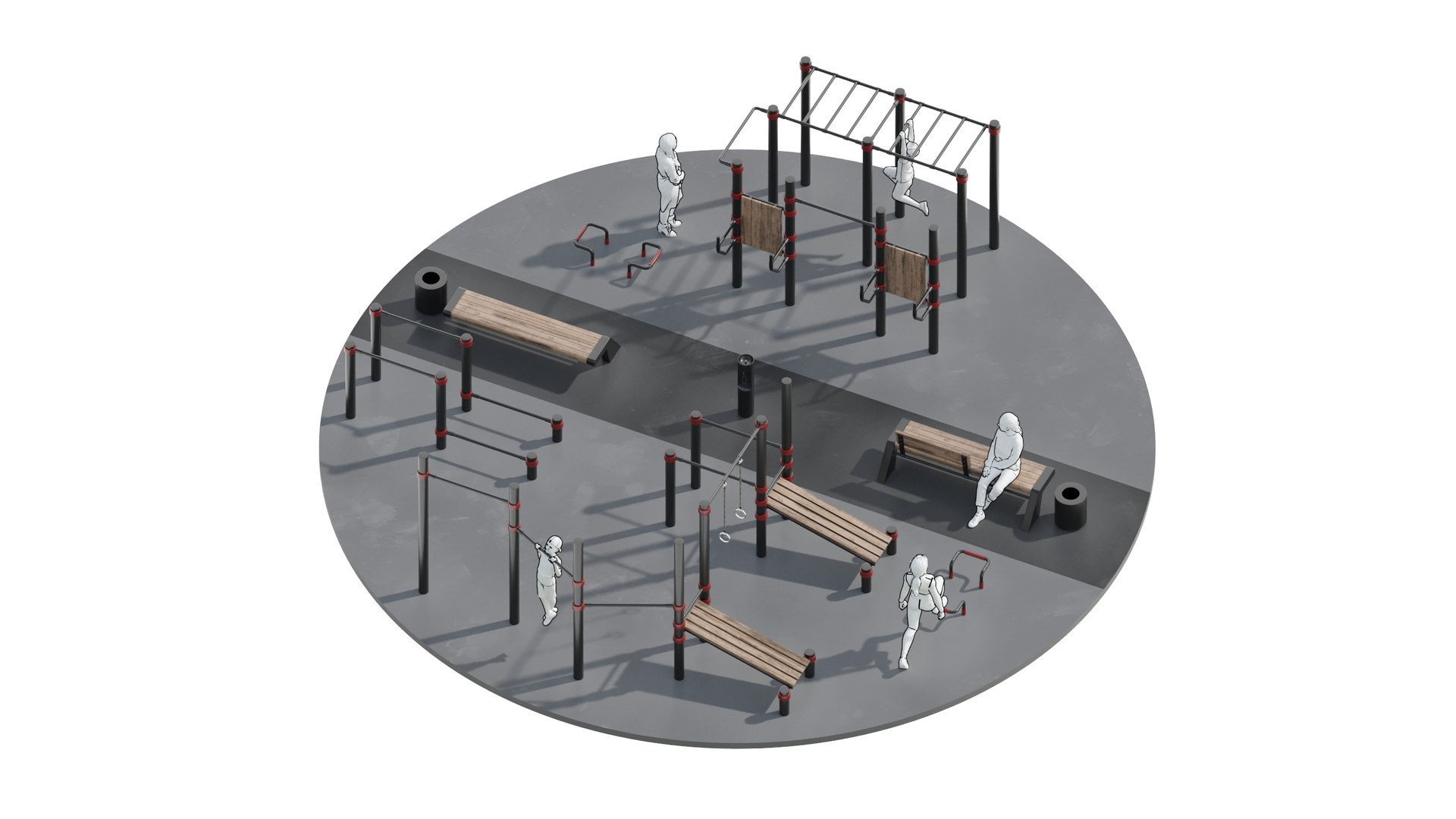 Workout Space 3D Model - TurboSquid 1931731
