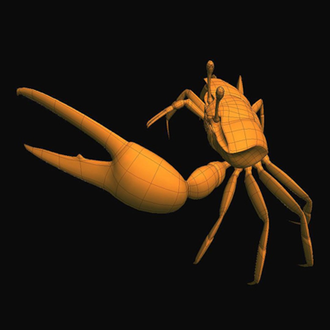 3d fiddler crab