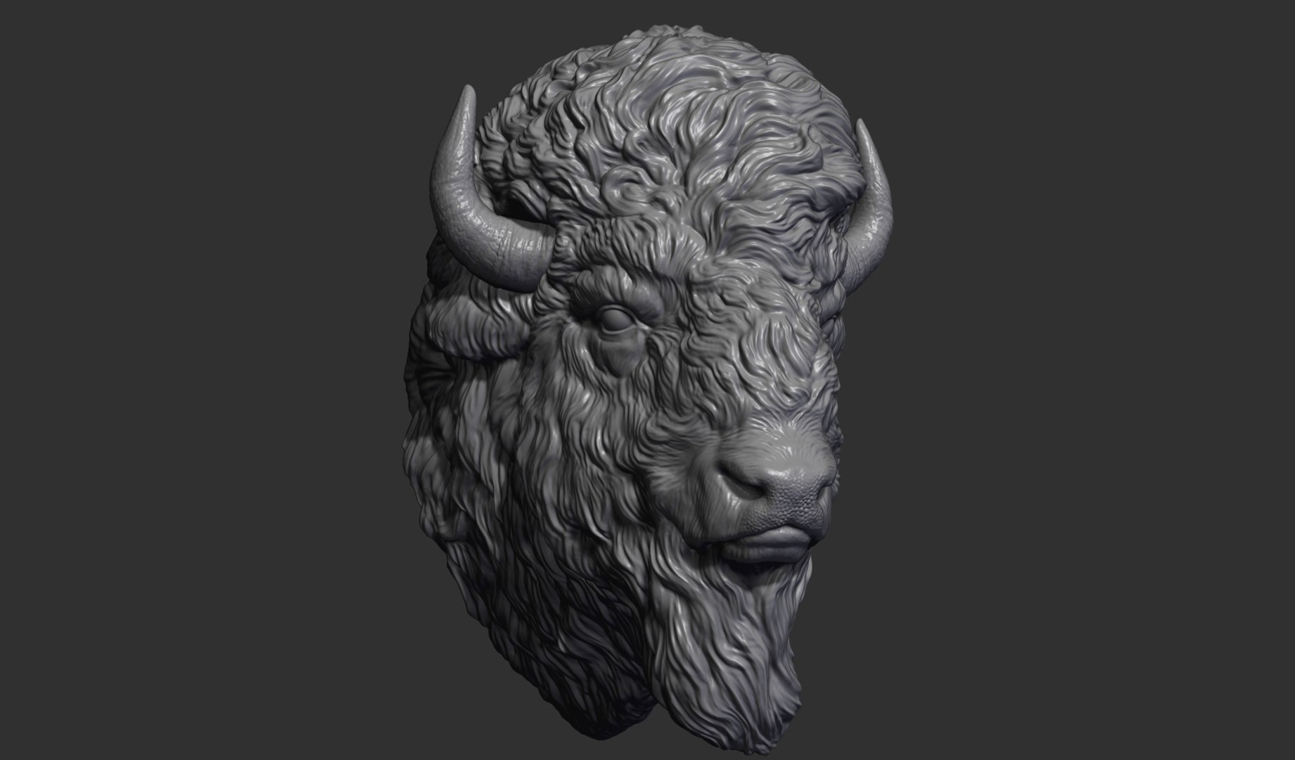 Bison Bust 3D - TurboSquid 1782359