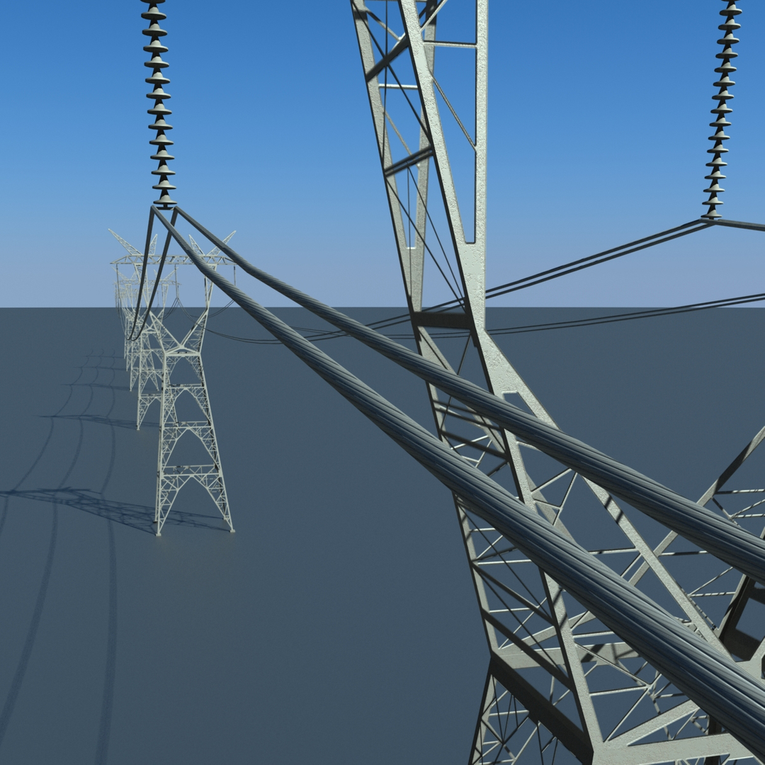 powerline pylons 3d model