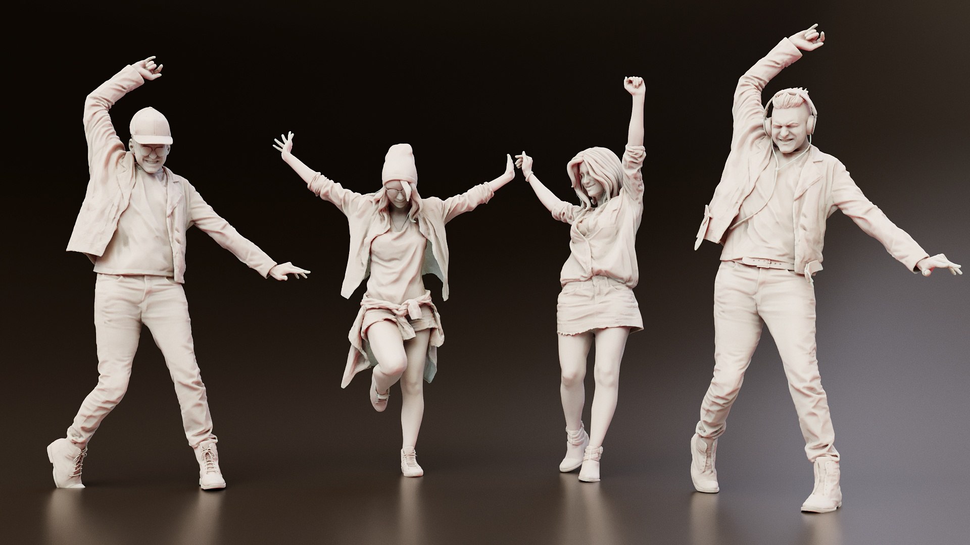 Young Pop Rock Crowd Man Woman 3D Scan 3D Model - TurboSquid 2059344